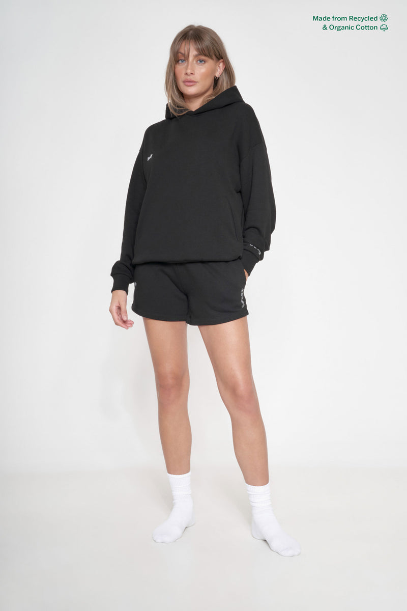 Everyday Hoodie In Black Made from Organic Cotton-Foofy